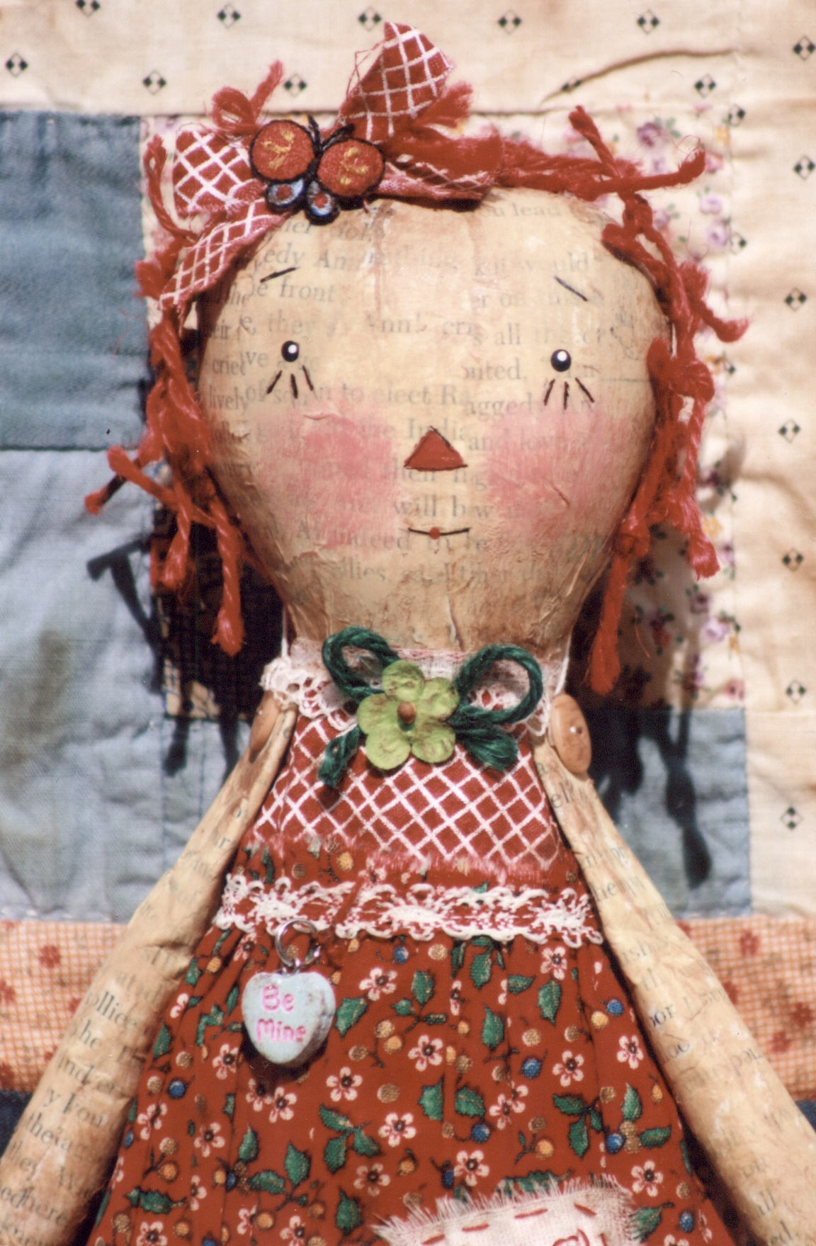 Primitive PATTERN the Papered Rag Doll - Etsy