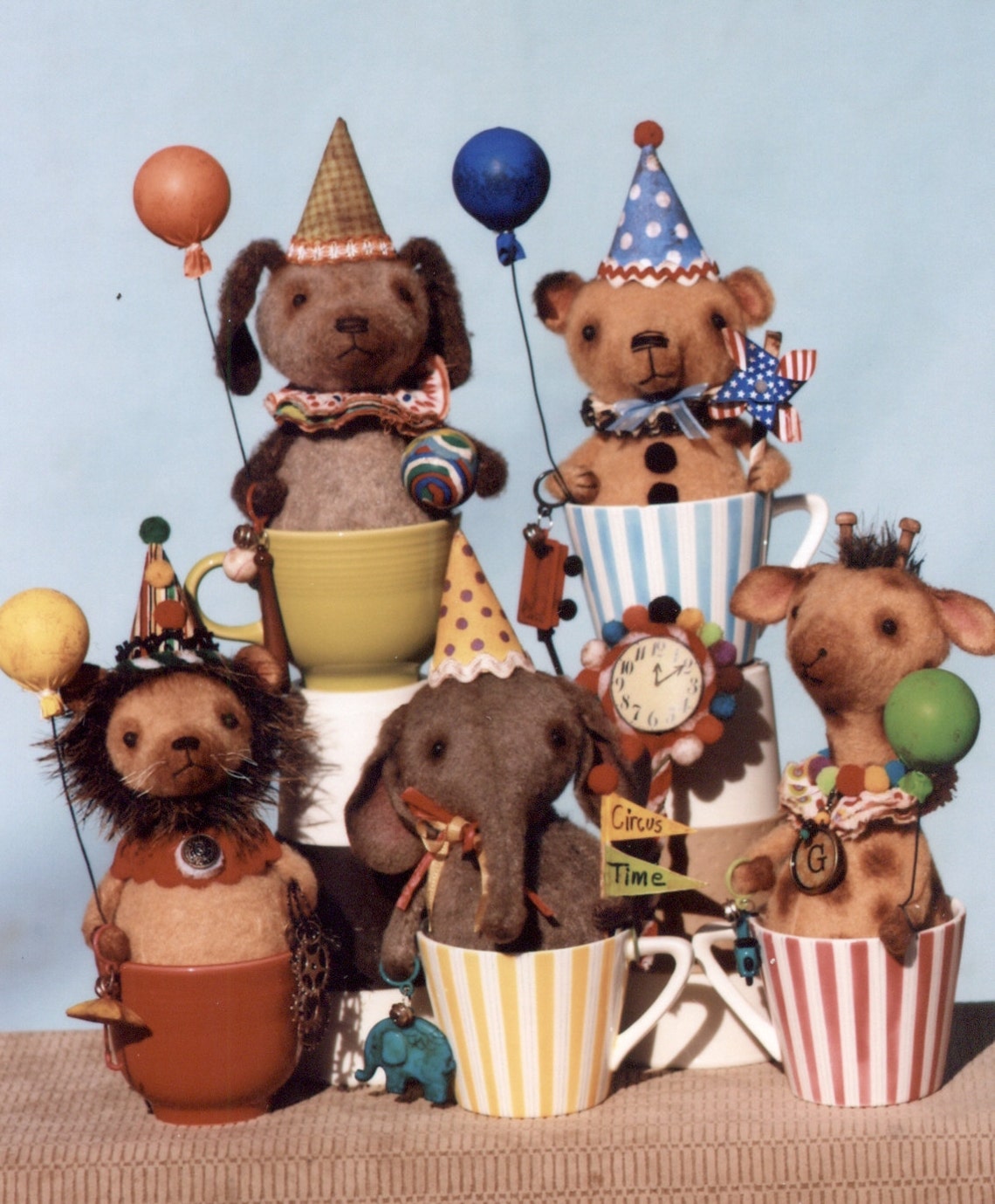 Primitive E-PATTERN Circus Critter Cups - Etsy