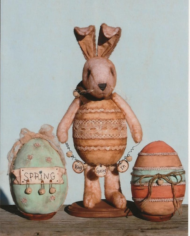Primitive E-pattern Ring Spring in Bunny With Egg-stra Special - Etsy