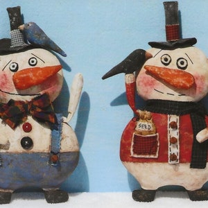 Primitive PATTERN Seasonal Frosty Prim Snowmen - Etsy