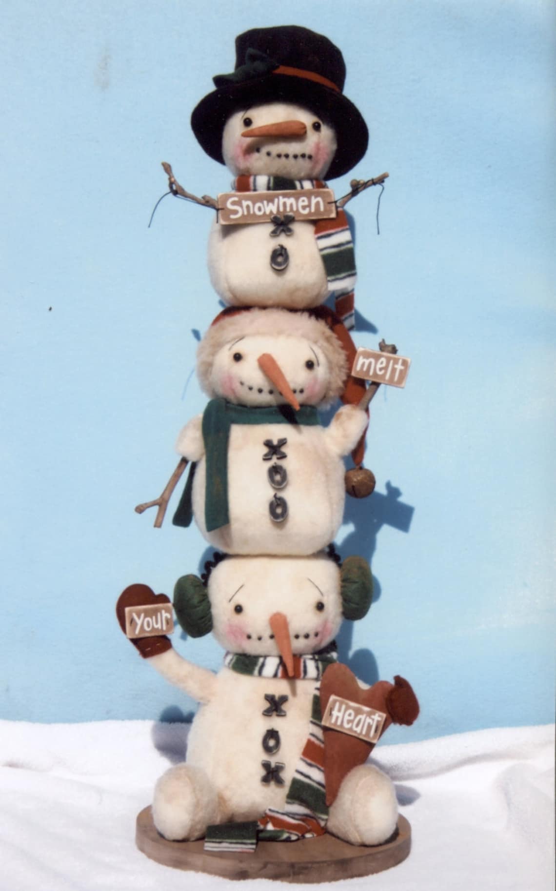 Primitive PATTERN Stick Stack Snow Snowmen - Etsy