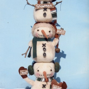 Primitive PATTERN Stick Stack Snow Snowmen - Etsy