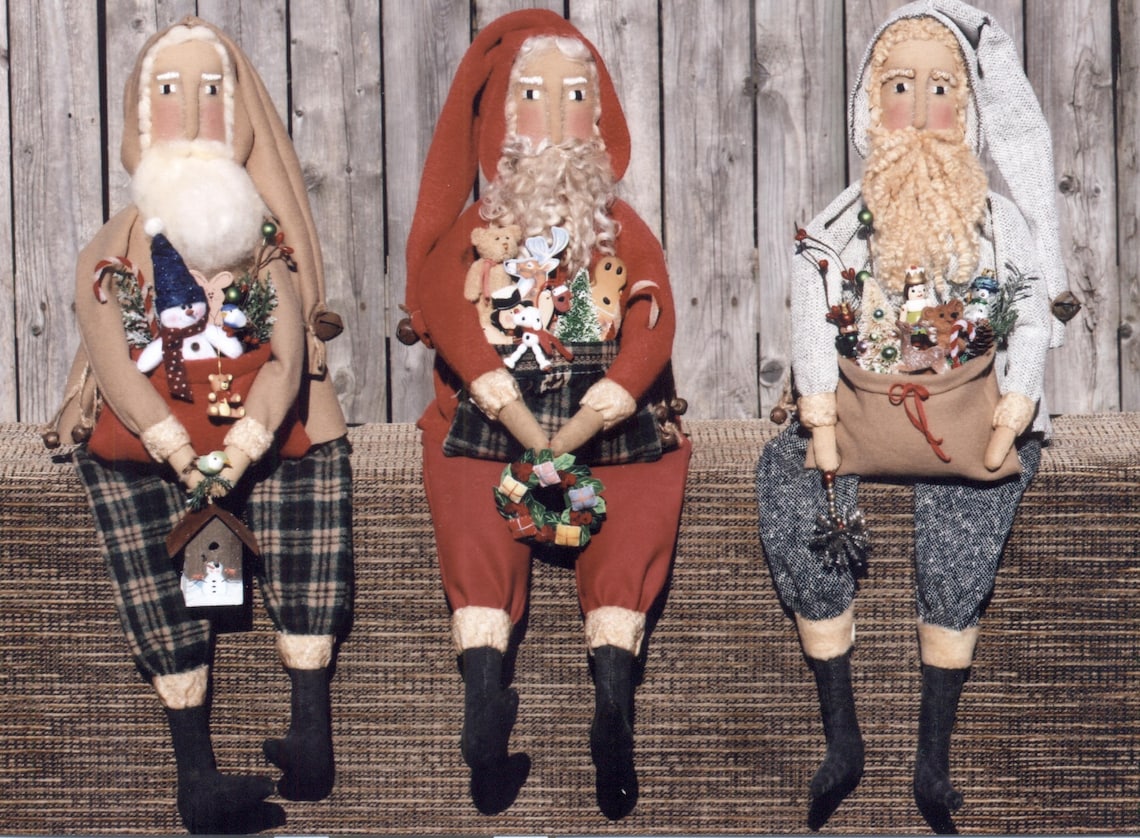 Primitive PATTERN Santa Folk | Etsy