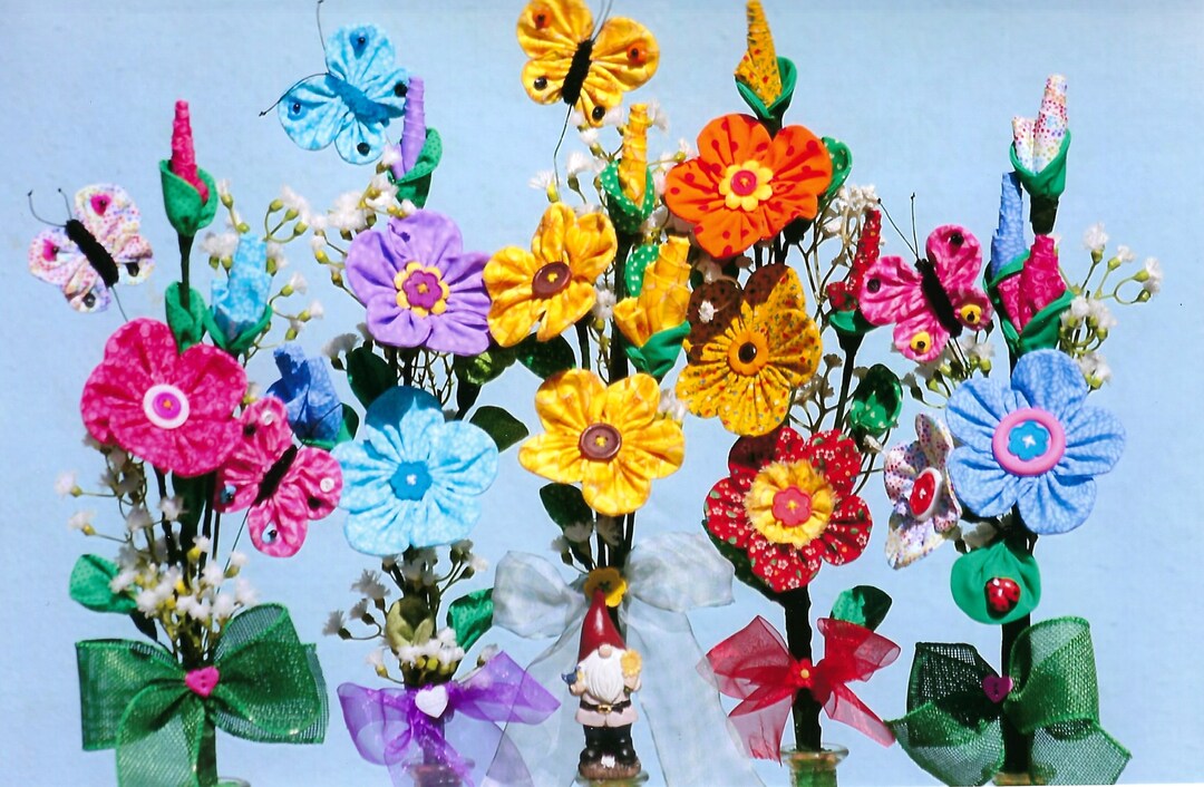 Calico Flower Blossoms Buds and Butterflies E-pattern - Etsy
