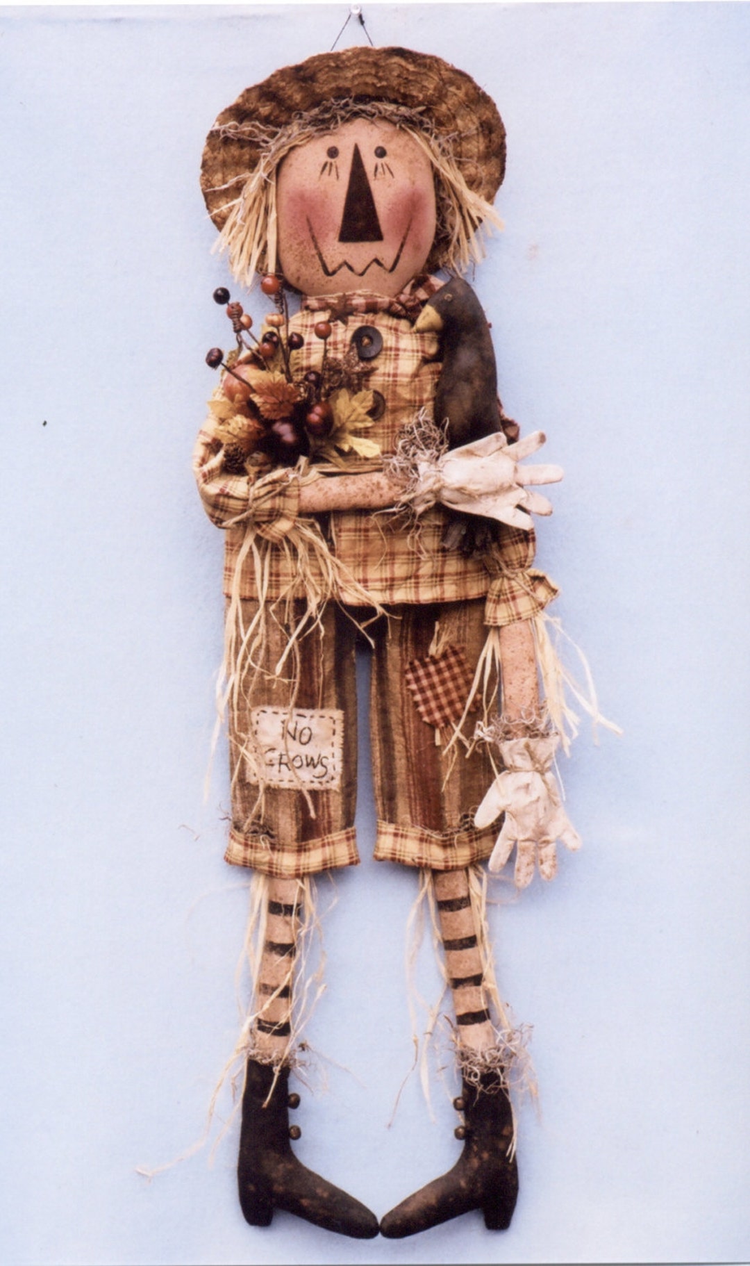 Primitive PATTERN "no Crows" Scarecrow - Etsy