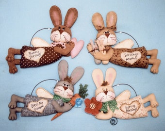 Primitive PATTERN Folk Art Bunny Rabbits | Etsy Canada