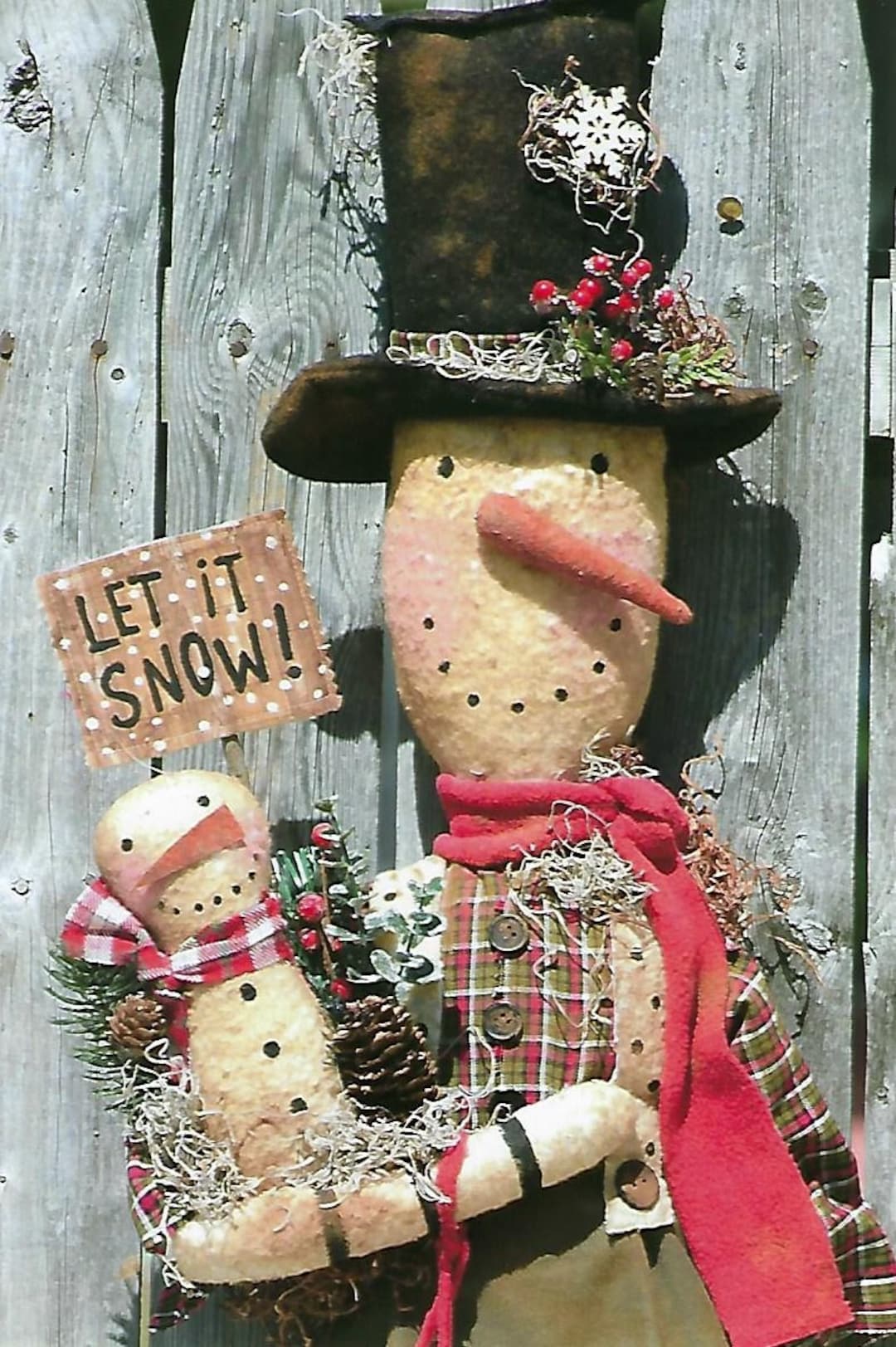 Sew Slim so Prim Snowman E-pattern - Etsy