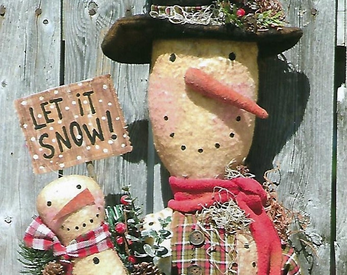 Sew Slim so Prim Snowman E-pattern - Etsy