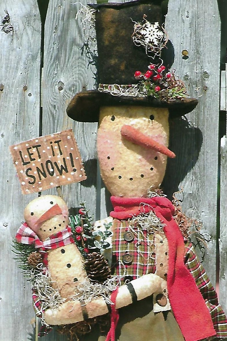 Sew Slim so Prim Snowman E-pattern - Etsy