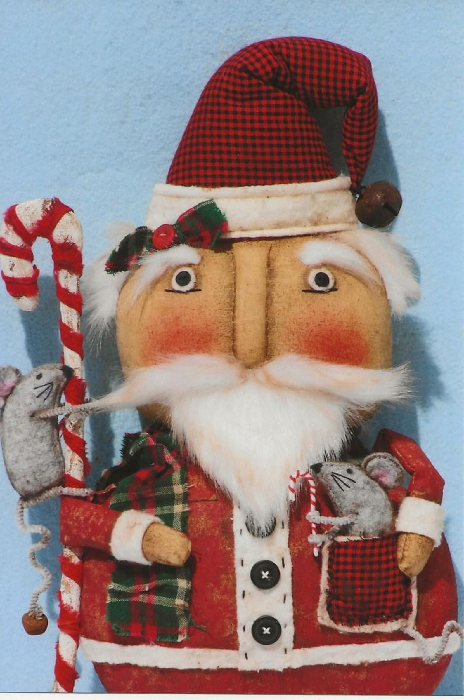 Primitive PATTERN Seasonal Men Prim Santa and Gingerbread Man - Etsy