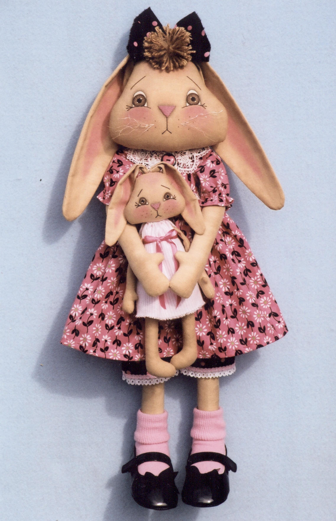 Primitive PATTERN Pretty in Pink Bunny - Etsy