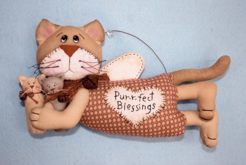 Primitive PATTERN Kitty Cat Blessings | Etsy