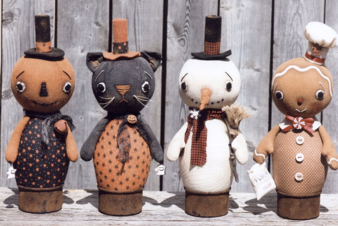 Primitive PATTERN Stump-kins - Etsy