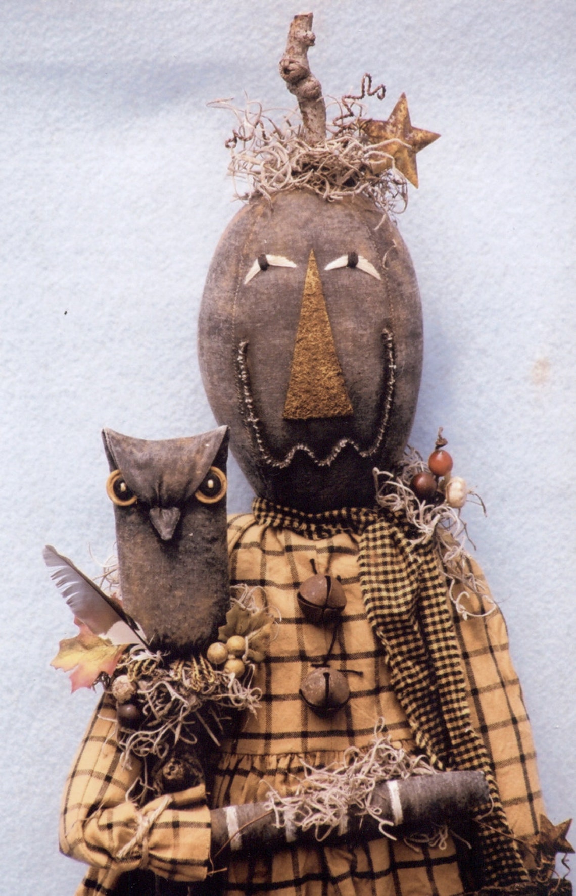 Primitive PATTERN Hallows Eve Pumpkin Girl - Etsy