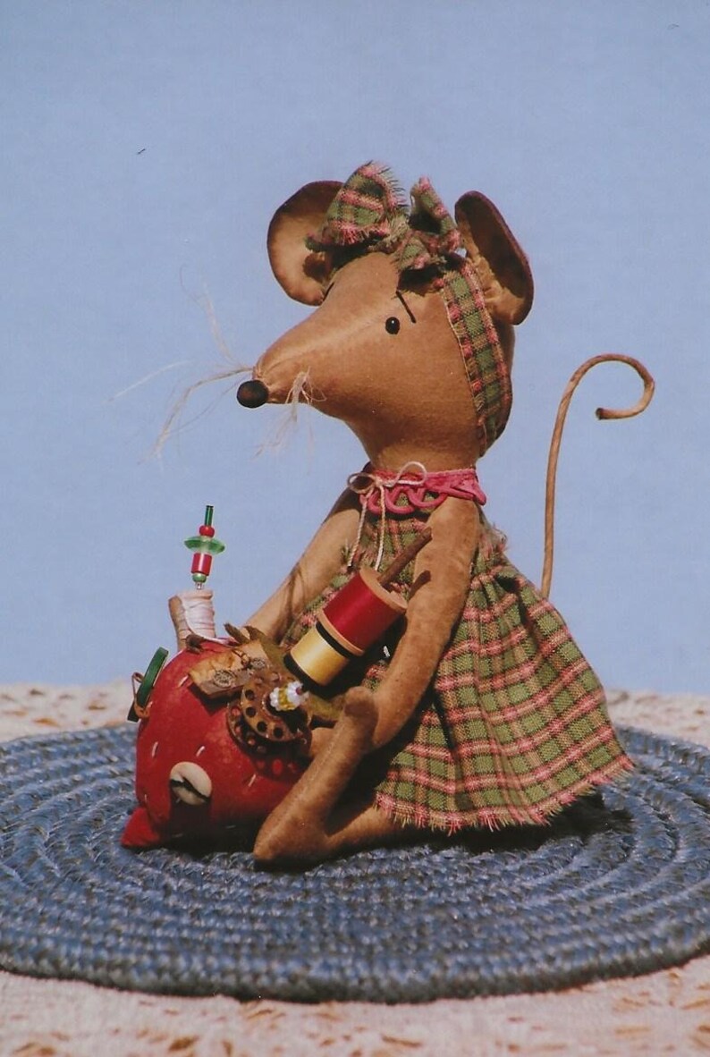 Primitive Pattern Country Mouse Pinkeeps - Etsy