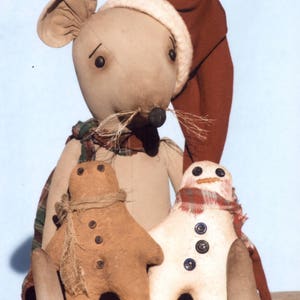 Primitive PATTERN Hanging Out Christmas Mouse - Etsy