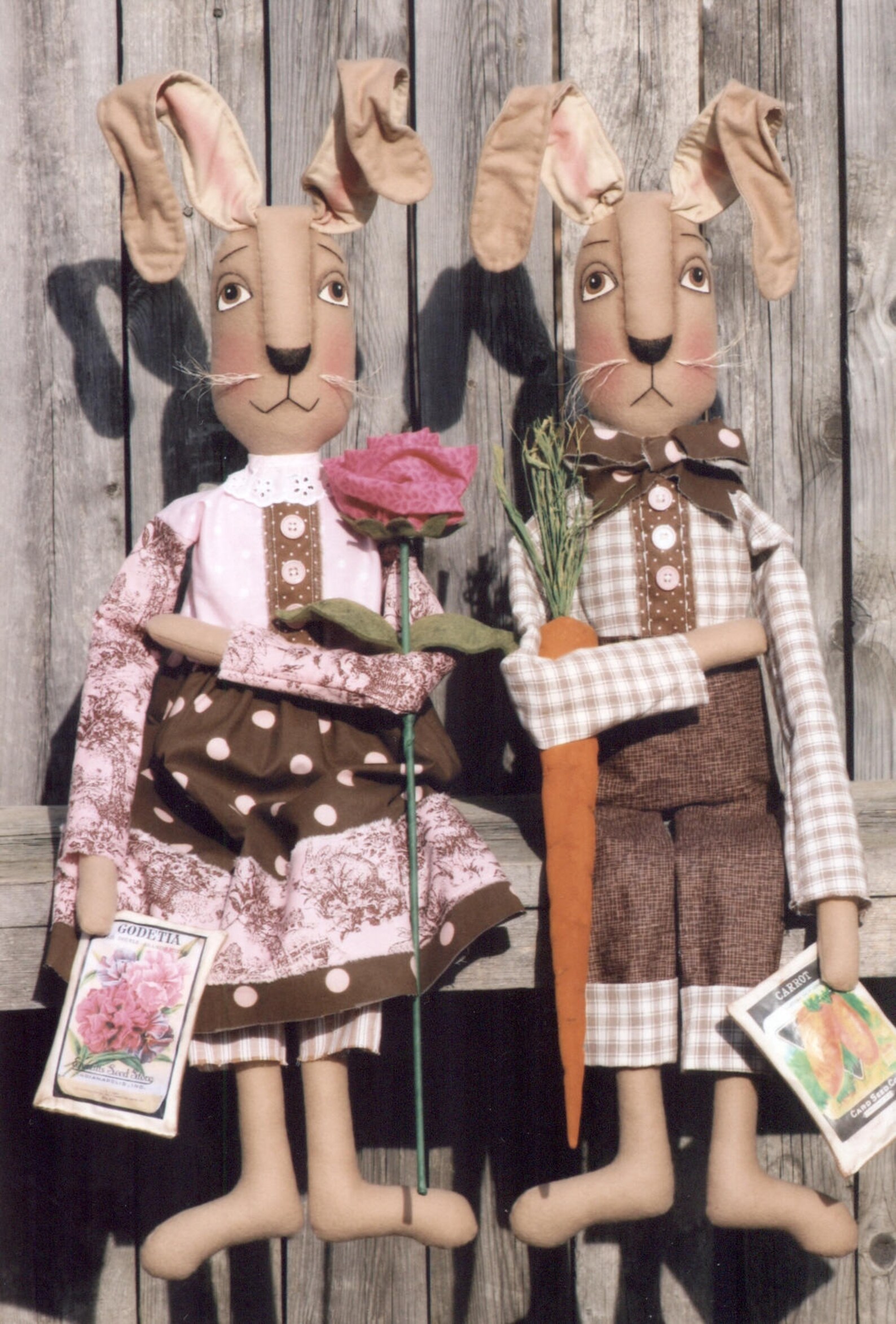 Primitive PATTERN Jenna and Jack Rabbit - Etsy