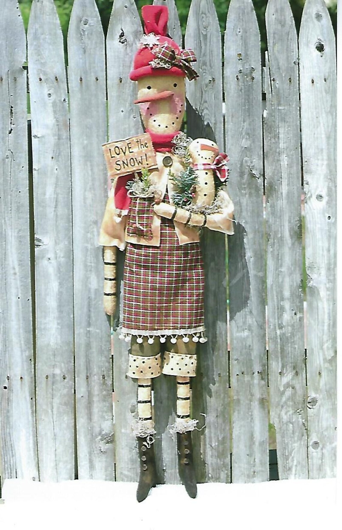 Sew Slim so Prim Snow Girl E-pattern - Etsy