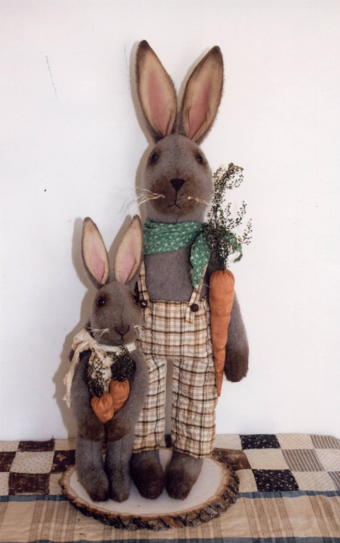 Primitive PATTERN Country Bunny Family | Etsy UK