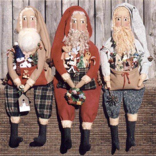 Primitive PATTERN Santa Folk - Etsy