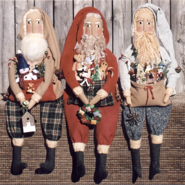 Primitive Santa Doll Patterns - Etsy