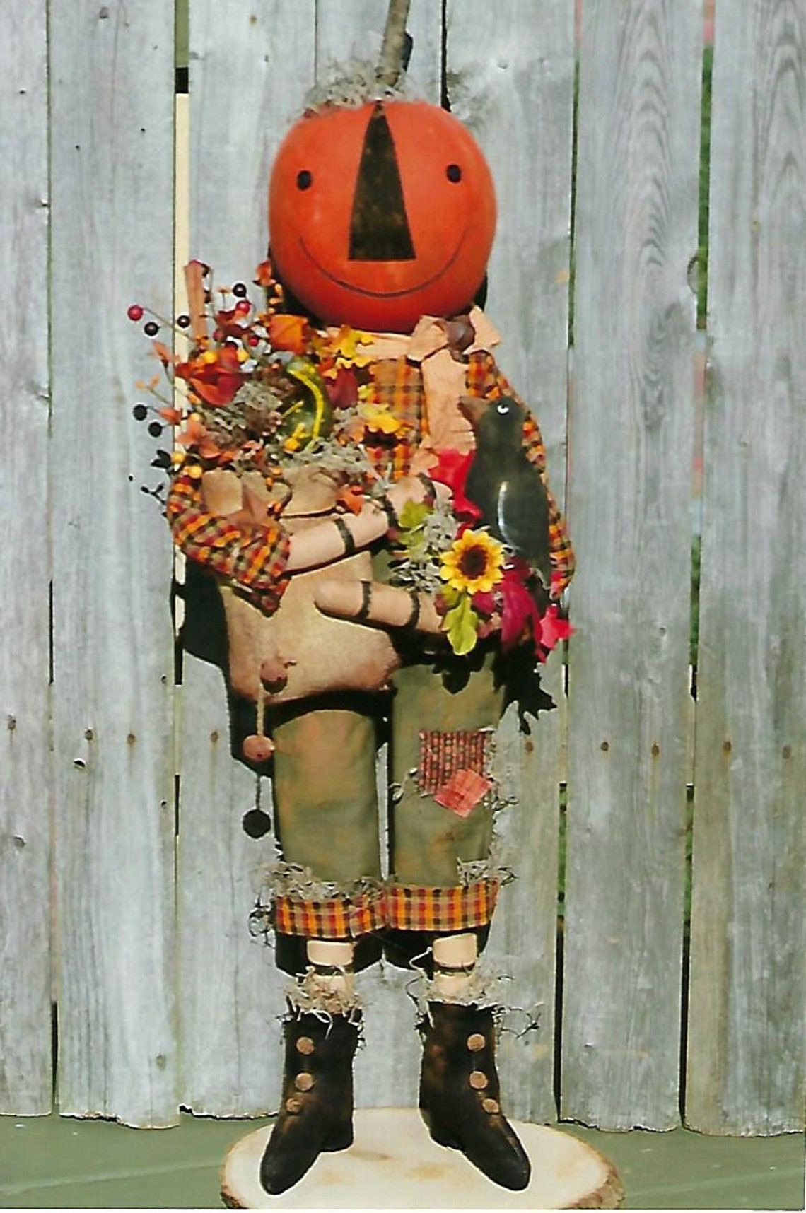 Standing Primitive Fall Pumpkin Boy E-pattern - Etsy