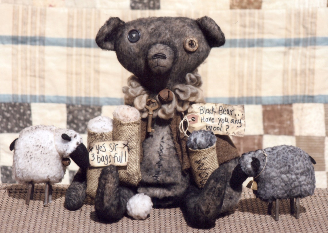 Primitive PATTERN Warm & Wooly Teddy Bears - Etsy