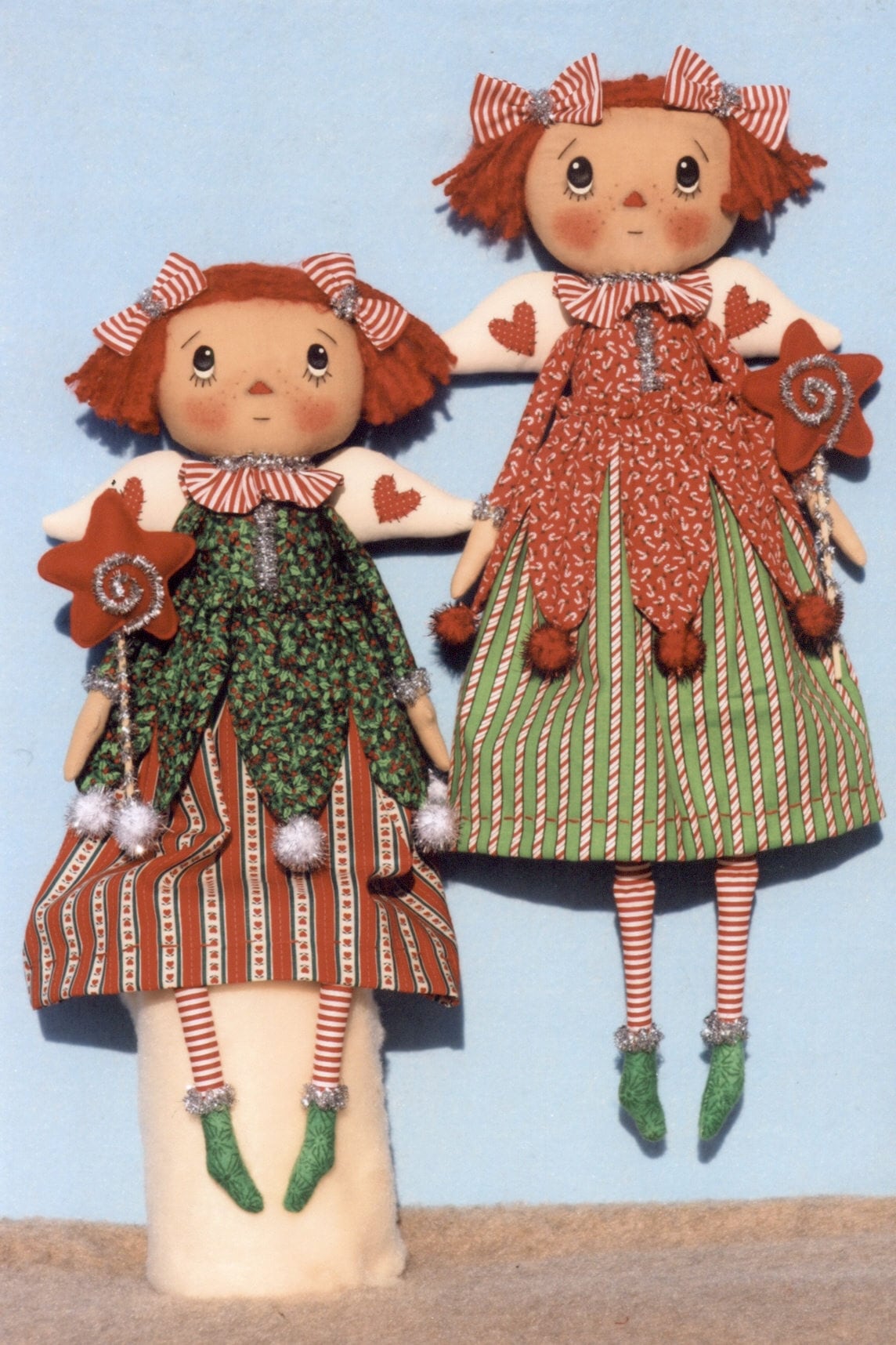 Primitive PATTERN Christmas Fairies Holly and Candy - Etsy