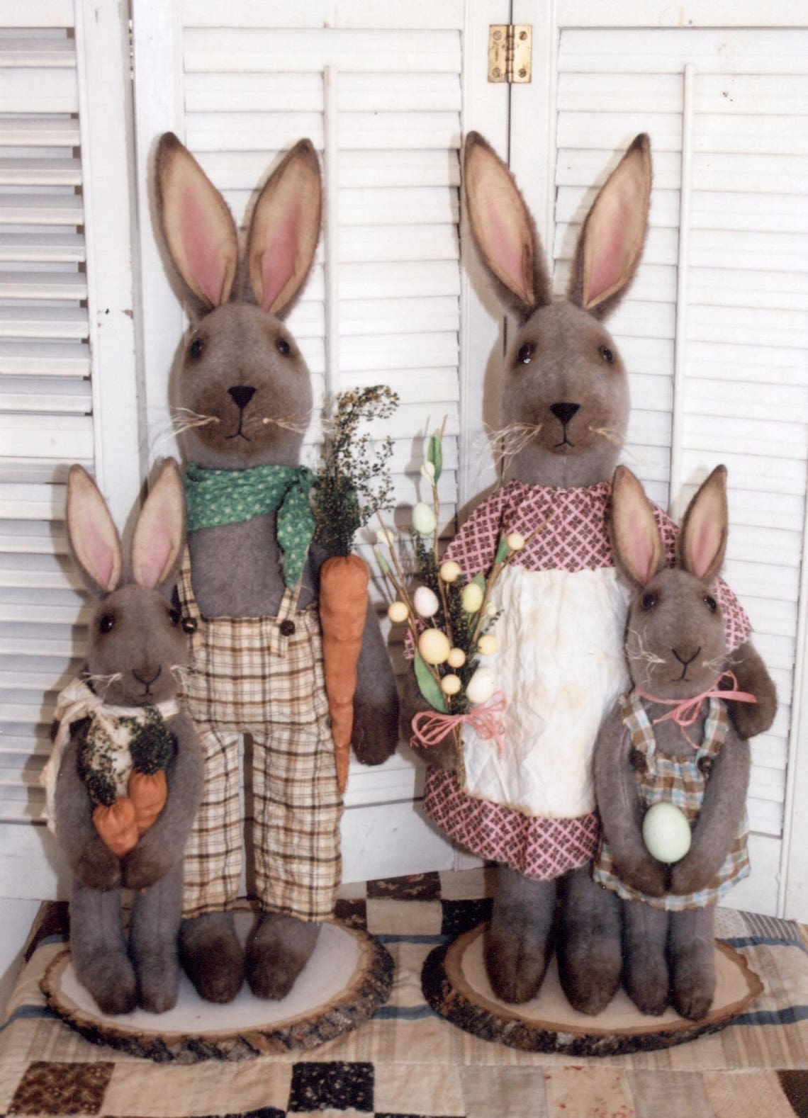 Primitive PATTERN Country Bunny Family | Etsy UK