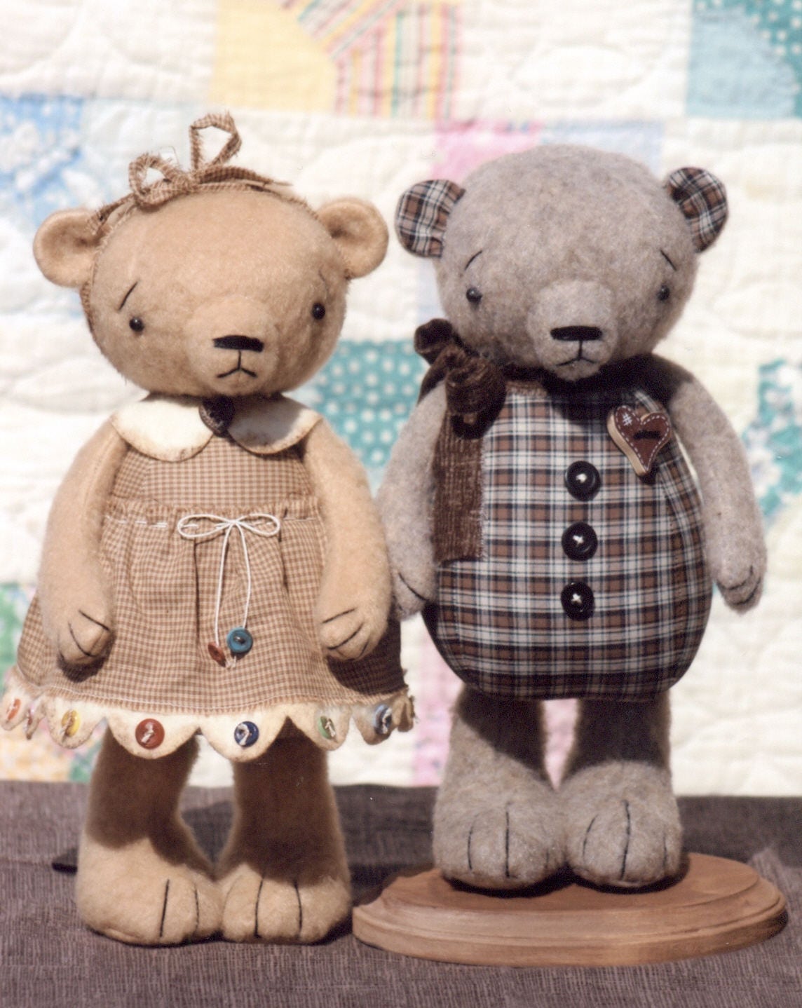 Primitive PATTERN Tubby Teddy Bears | Etsy