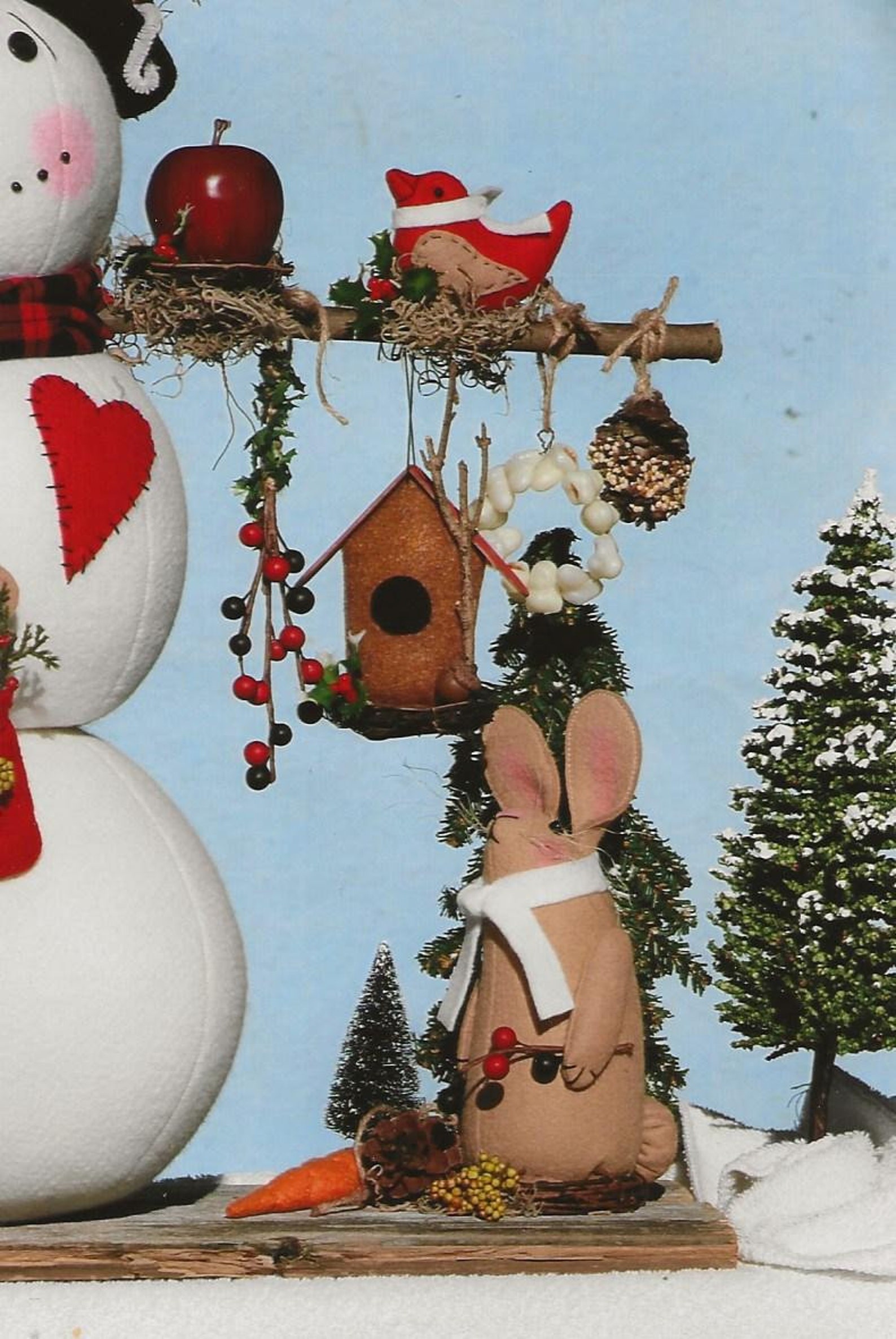 Woodland Snowman PATTERN - Etsy