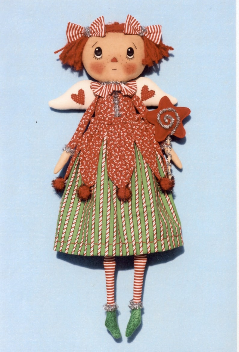 Primitive PATTERN Christmas Fairies Holly and Candy | Etsy