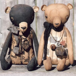 Primitive PATTERN Keepsake Teddy Bears - Etsy