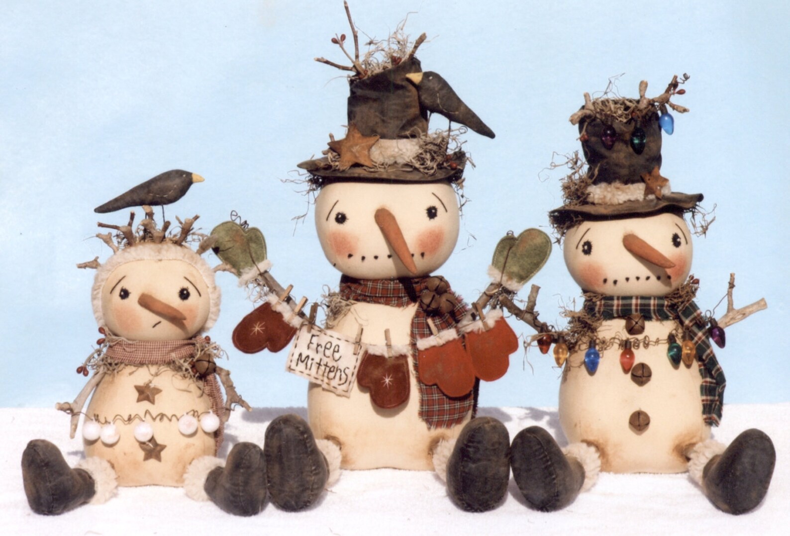 Primitive PATTERN Twigs Snowmen - Etsy