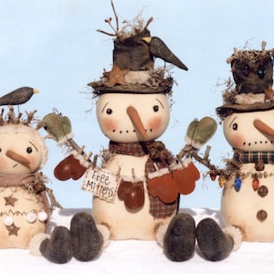 Primitive PATTERN Twigs Snowmen - Etsy