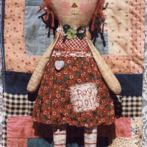 Primitive PATTERN the Papered Rag Doll - Etsy