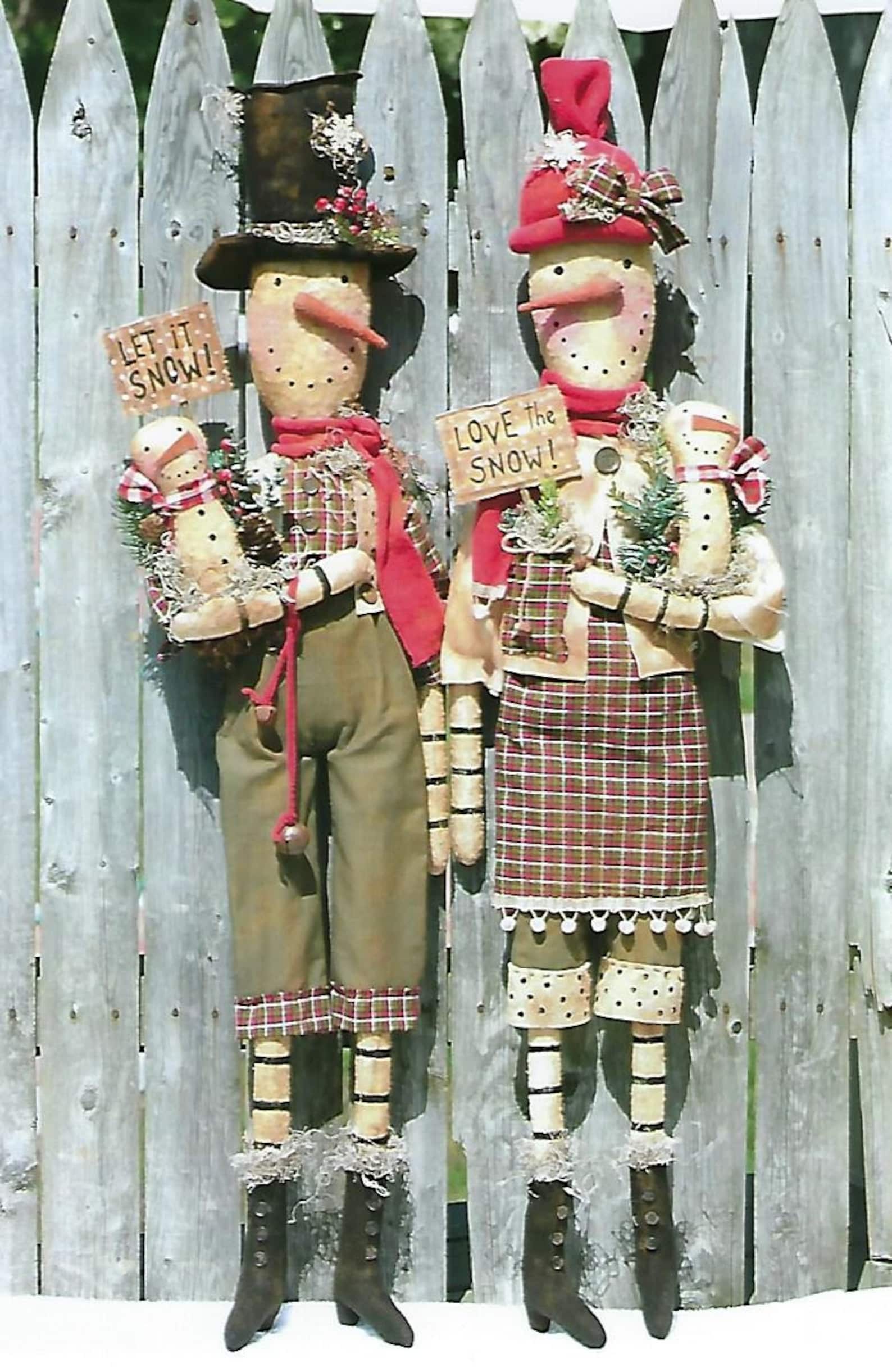 Sew Slim so Prim Snowman E-pattern - Etsy