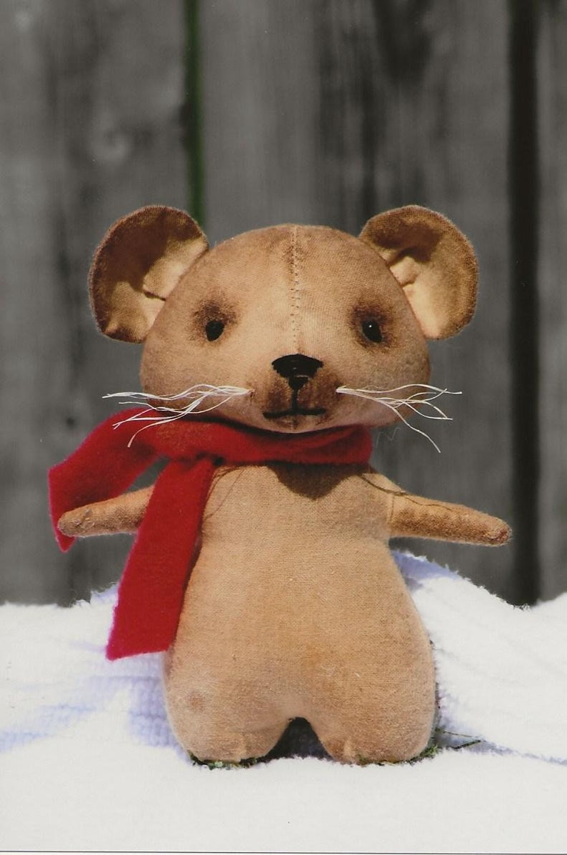 Primitive PATTERN "let It Snow" Snowman & Little Mouse - Etsy