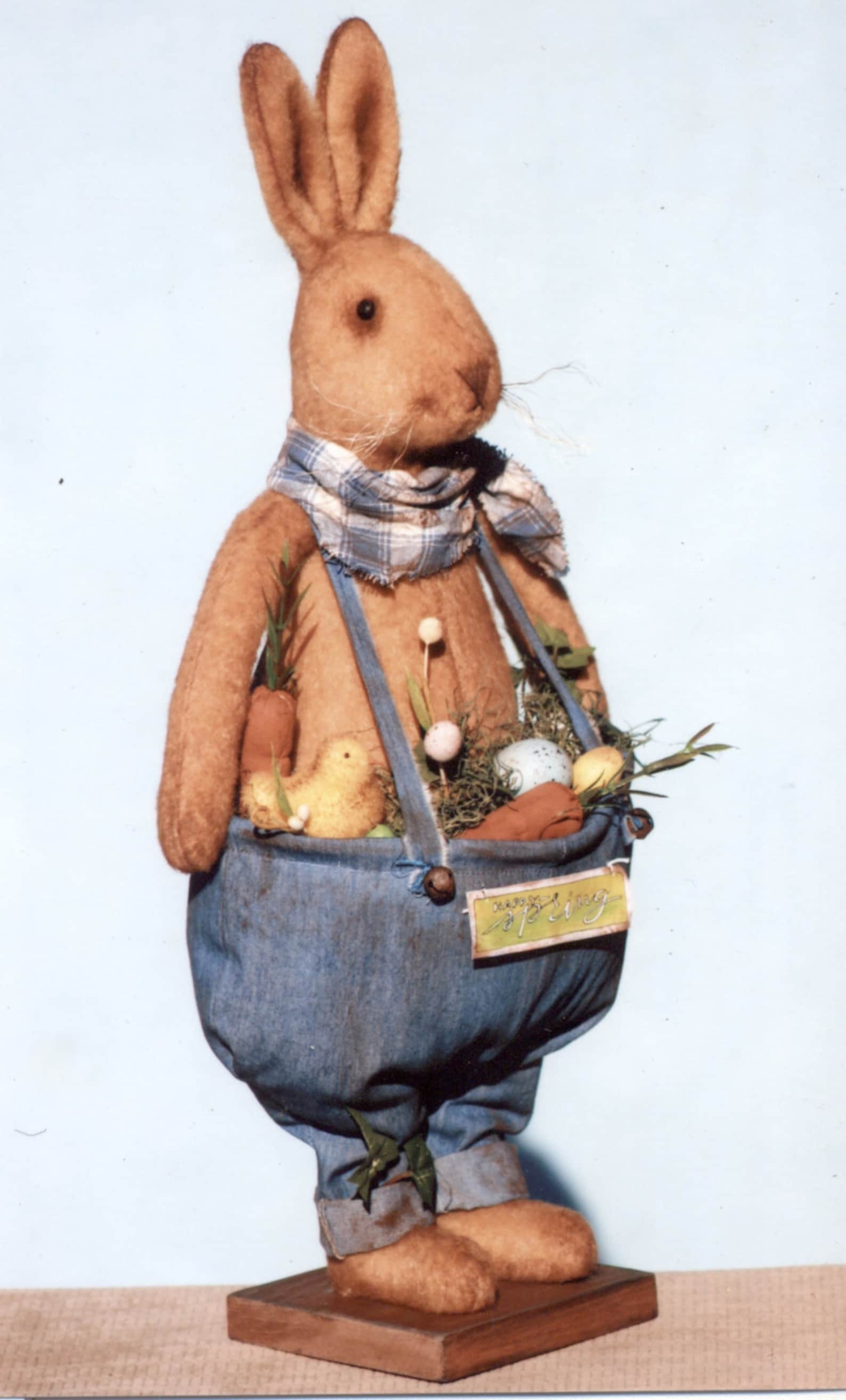 Primitive PATTERN Prim Bunny With His Basket Pants - Etsy