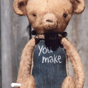 Primitive PATTERN Chalkboard Belly Teddy Bear - Etsy