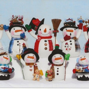 Roly Poly Snowmen Mailed Paper Pattern - Etsy