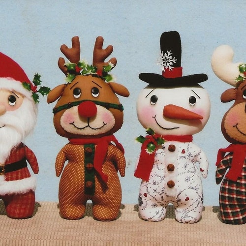 PATTERN Primitive Christmas Folk Art Santa Doll Digital PDF - Etsy