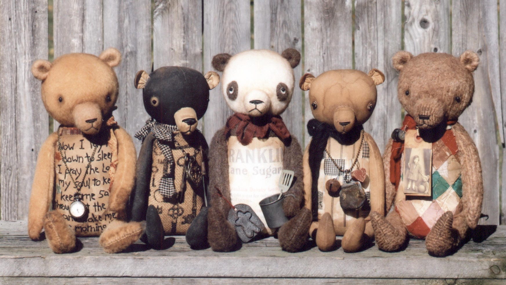 Primitive PATTERN Keepsake Teddy Bears - Etsy UK
