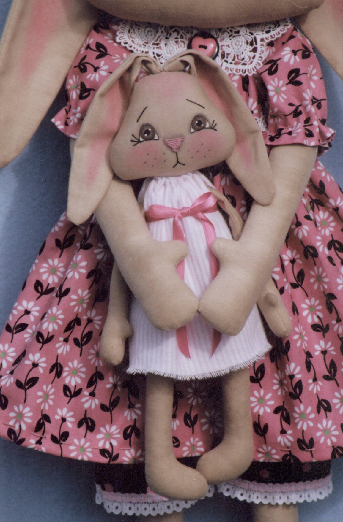 Primitive PATTERN Pretty in Pink Bunny - Etsy