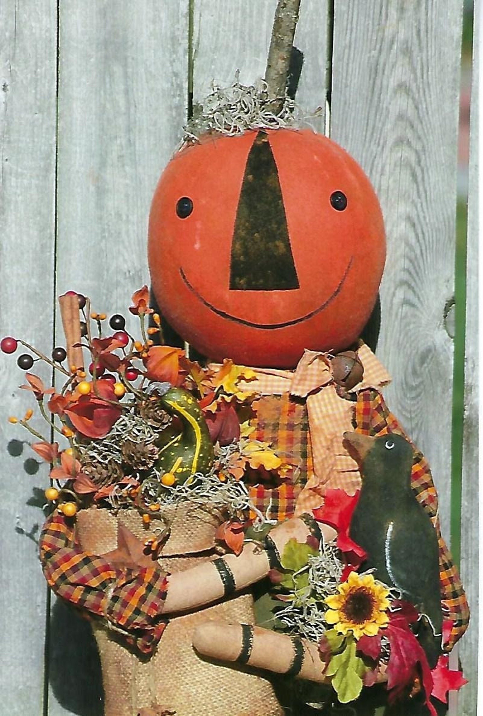Standing Primitive Fall Pumpkin Boy E-pattern - Etsy