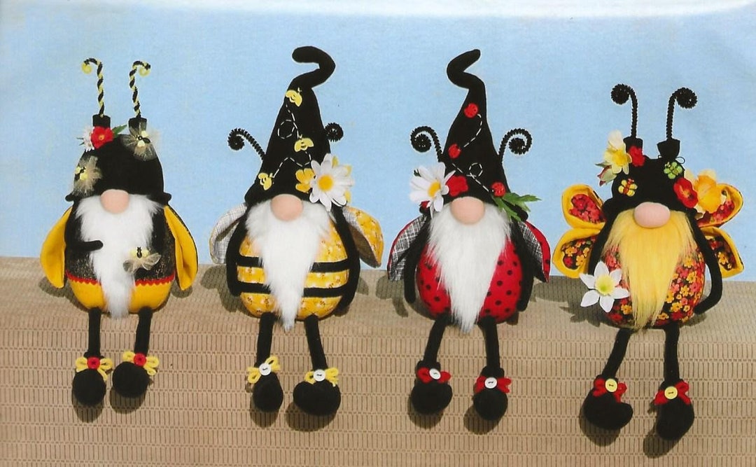 Primitive Pattern Gnome Garden Bugs - Etsy