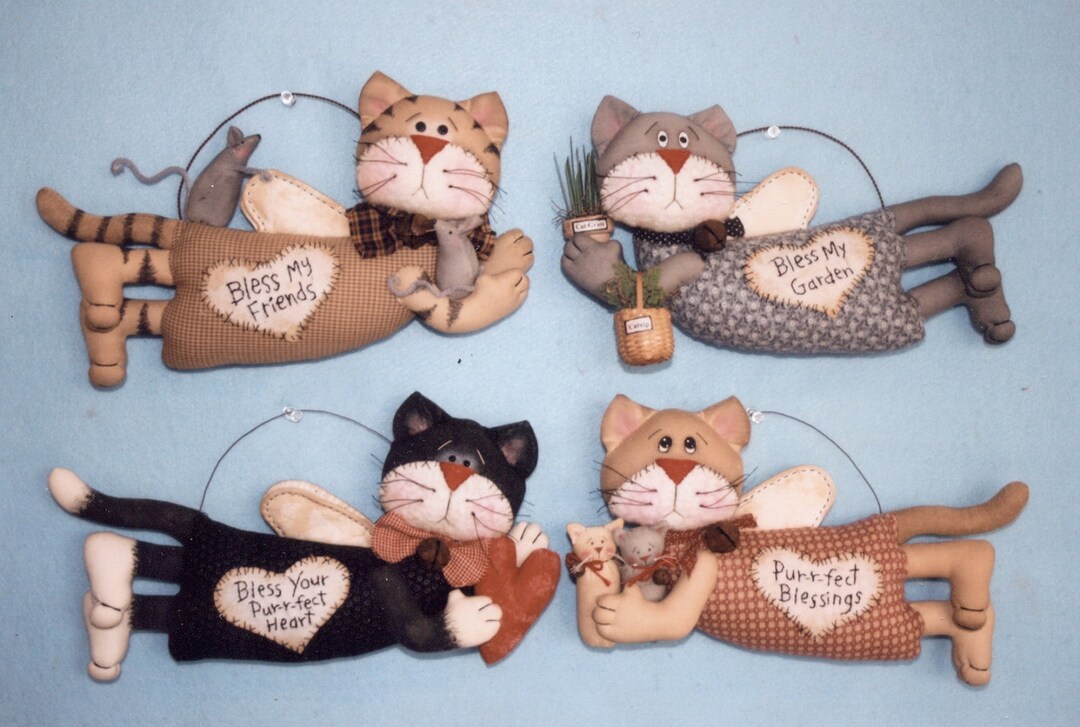 Primitive PATTERN Kitty Cat Blessings - Etsy
