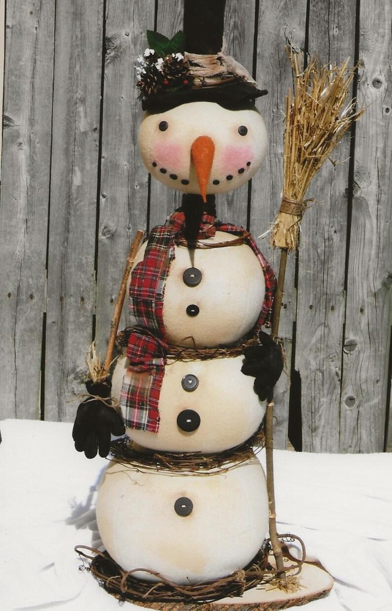 Primitive 4-foot Snowball Snowman Pattern - Etsy