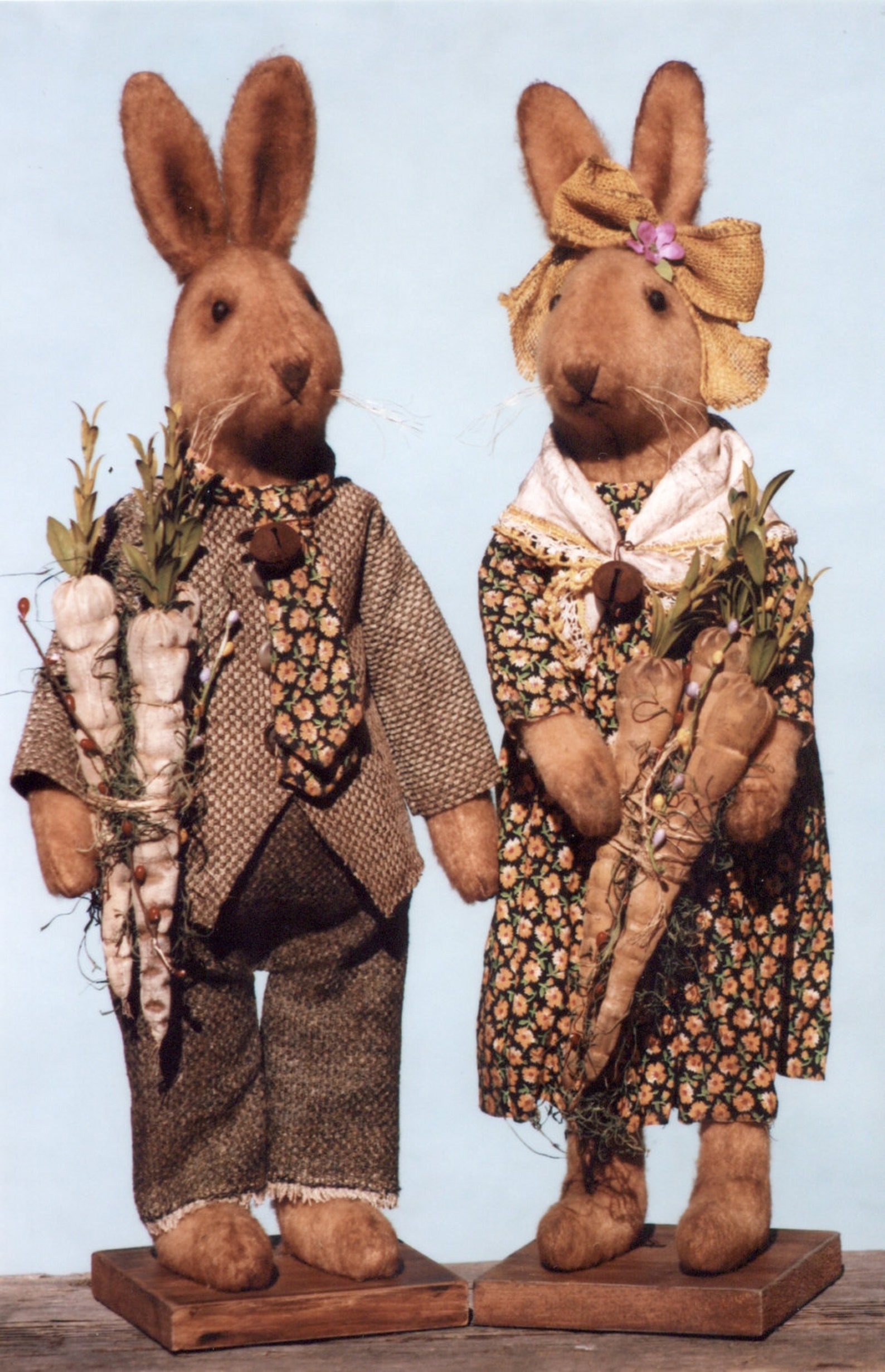 Primitive PATTERN Bella and Benson Bunny Rabbit | Etsy