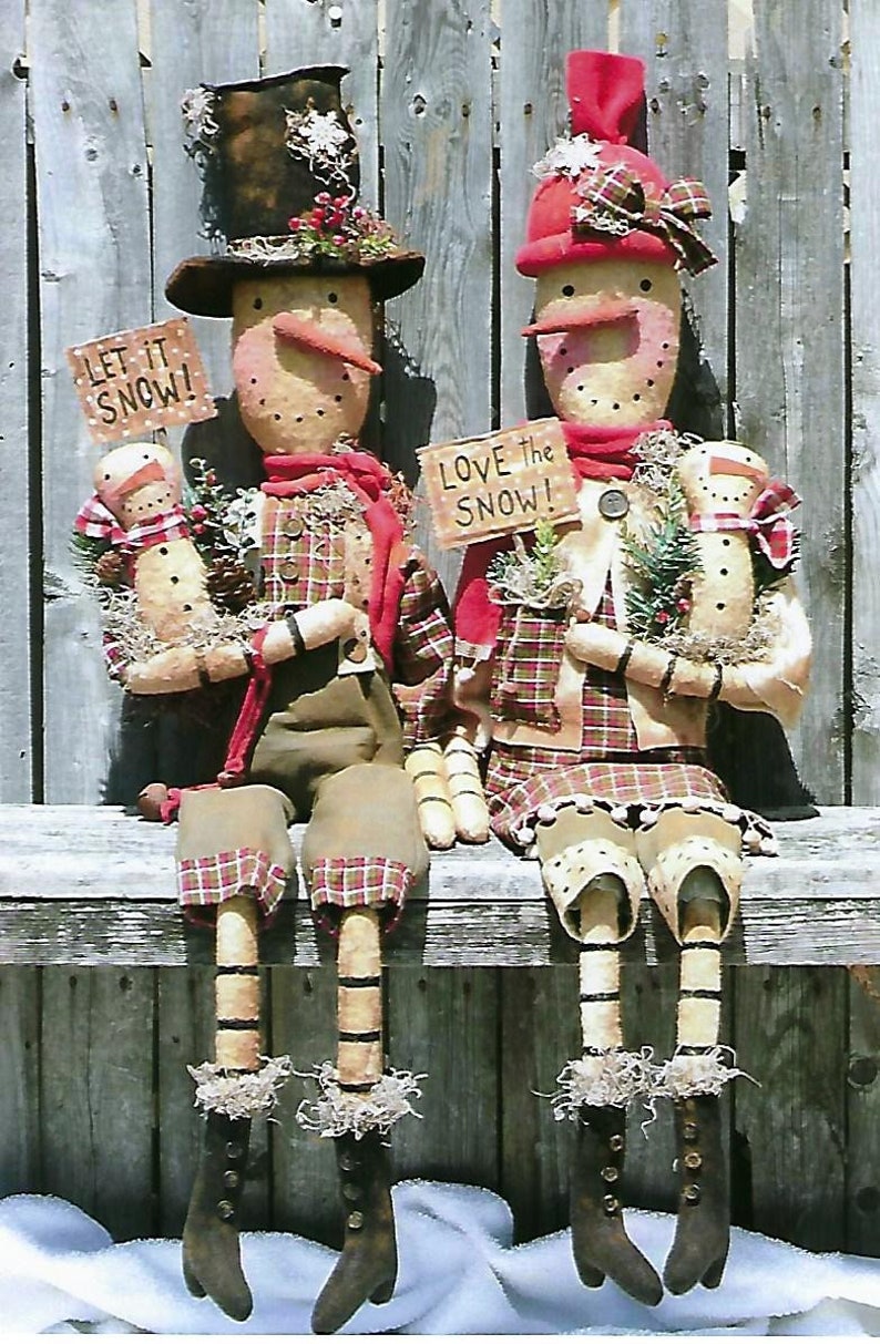 Sew Slim so Prim Snowman E-pattern - Etsy